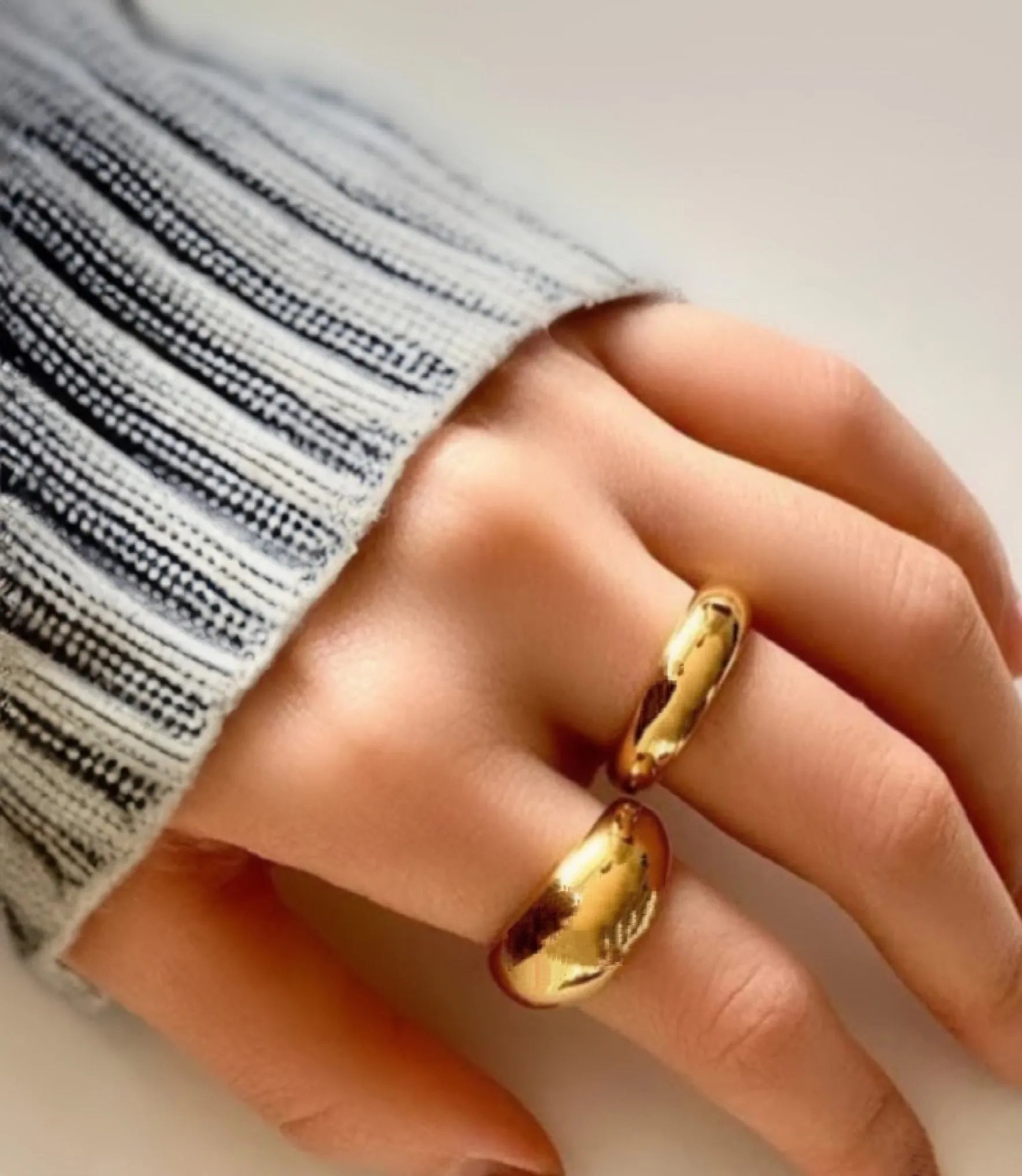 Dome And Narrow Stackable Rings